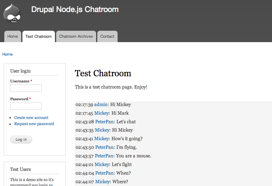 Happy Holidays Nodejs Chatroom Demo Site On Heroku Backend Custom Drupal Module Development